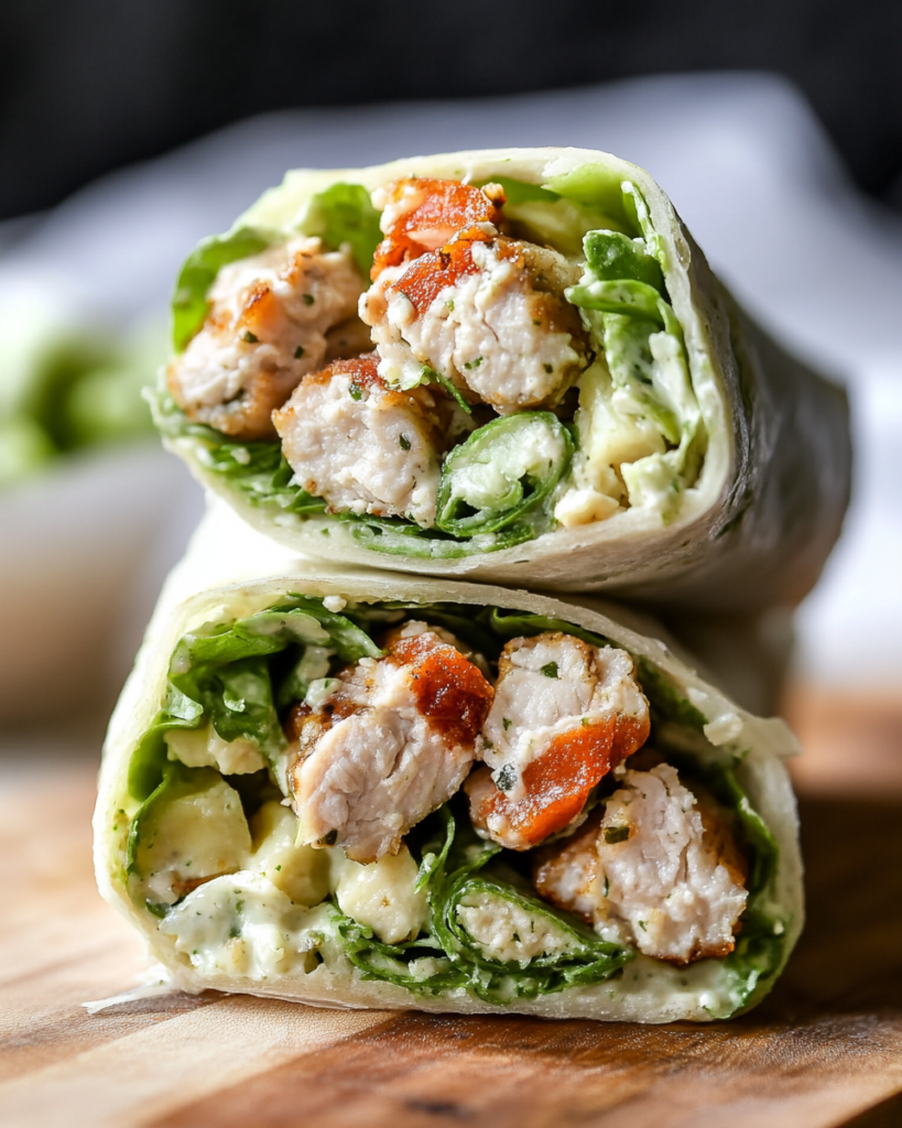 Miso Chicken Caesar Wraps - Yummy Whisk