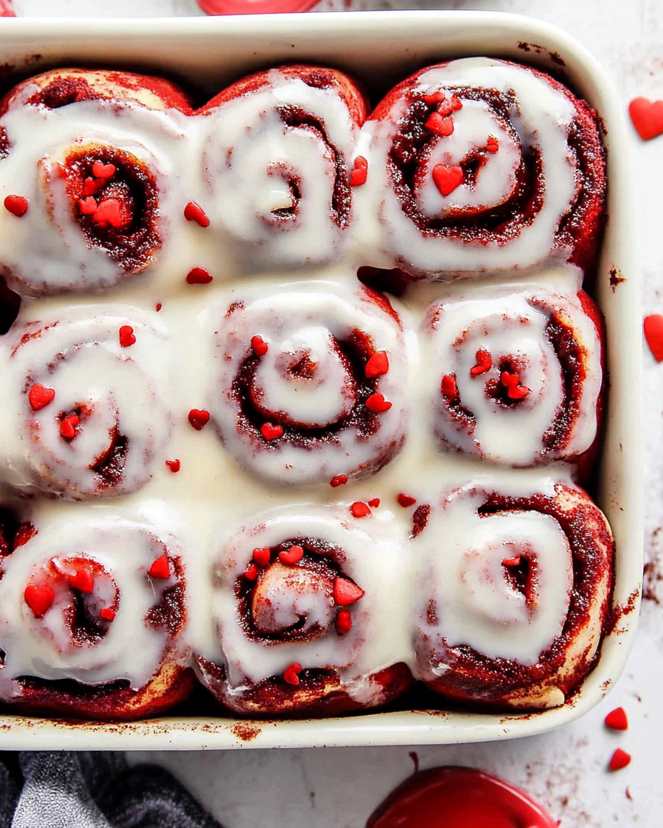 Red Velvet Cinnamon Rolls - Yummy Whisk