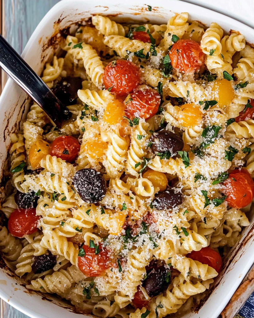 Baked Mediterranean Pasta - Yummy Whisk